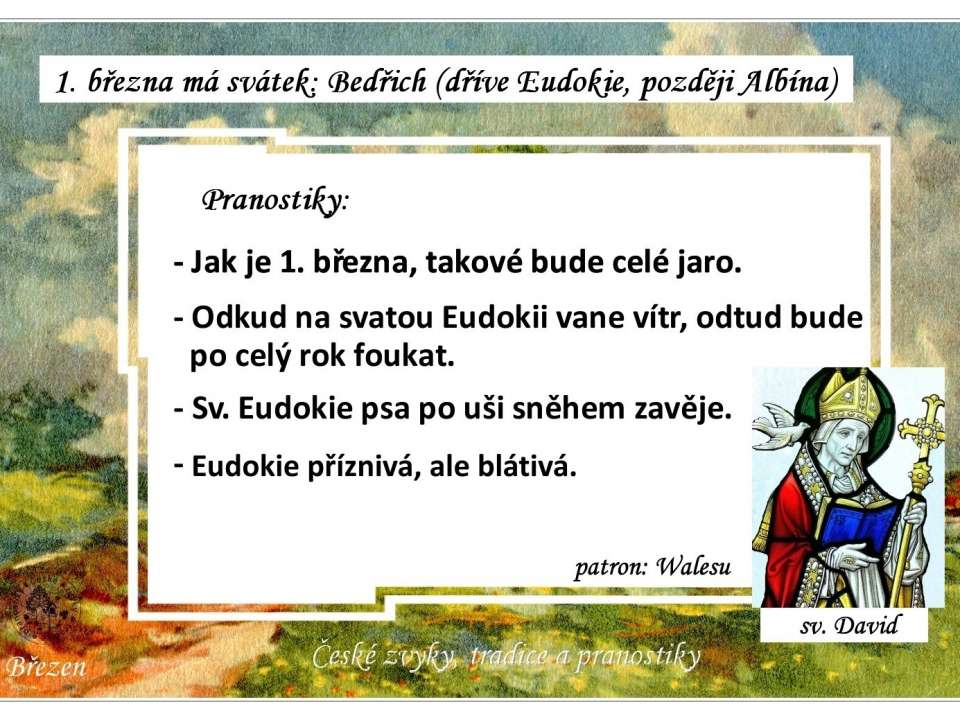 Pranostiky | České zvyky, tradice a pranostiky