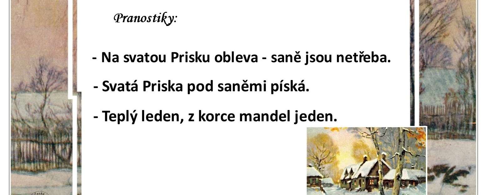 Pranostiky na den 18. 1. | České zvyky, tradice a pranostiky
