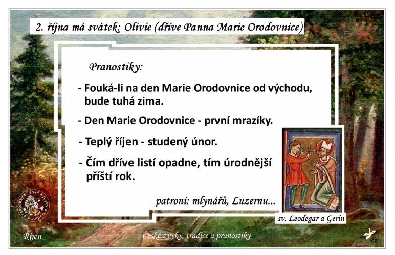Pranostiky na den 2. 10. | České zvyky, tradice a pranostiky