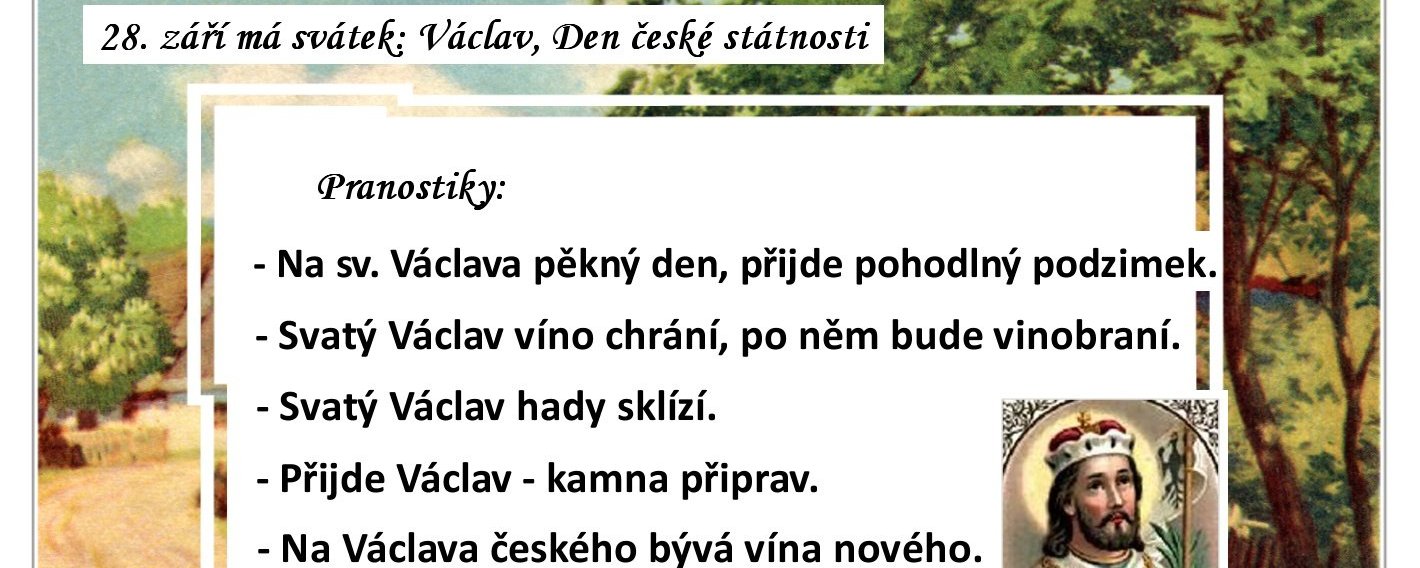 Pranostiky na den 28. 9. | České zvyky, tradice a pranostiky