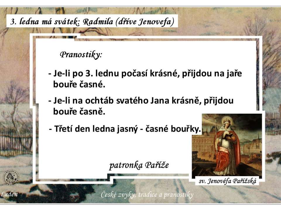 Pranostiky | České zvyky, tradice a pranostiky