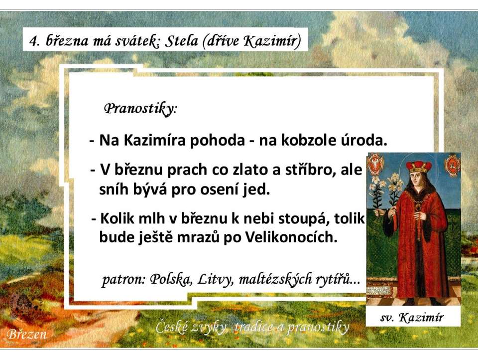 Pranostiky | České zvyky, tradice a pranostiky