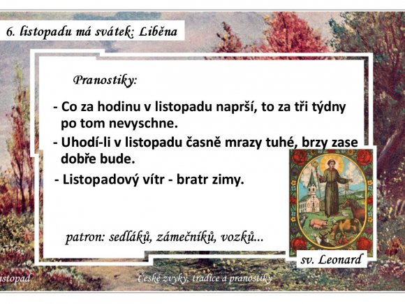 Pranostiky / Listopad | České zvyky, tradice a pranostiky