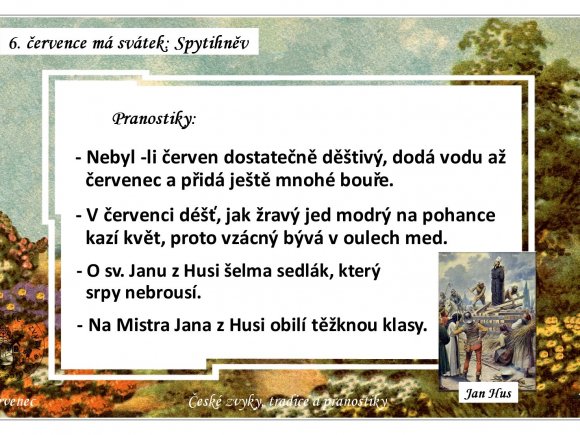 Pranostiky / Červenec | České zvyky, tradice a pranostiky